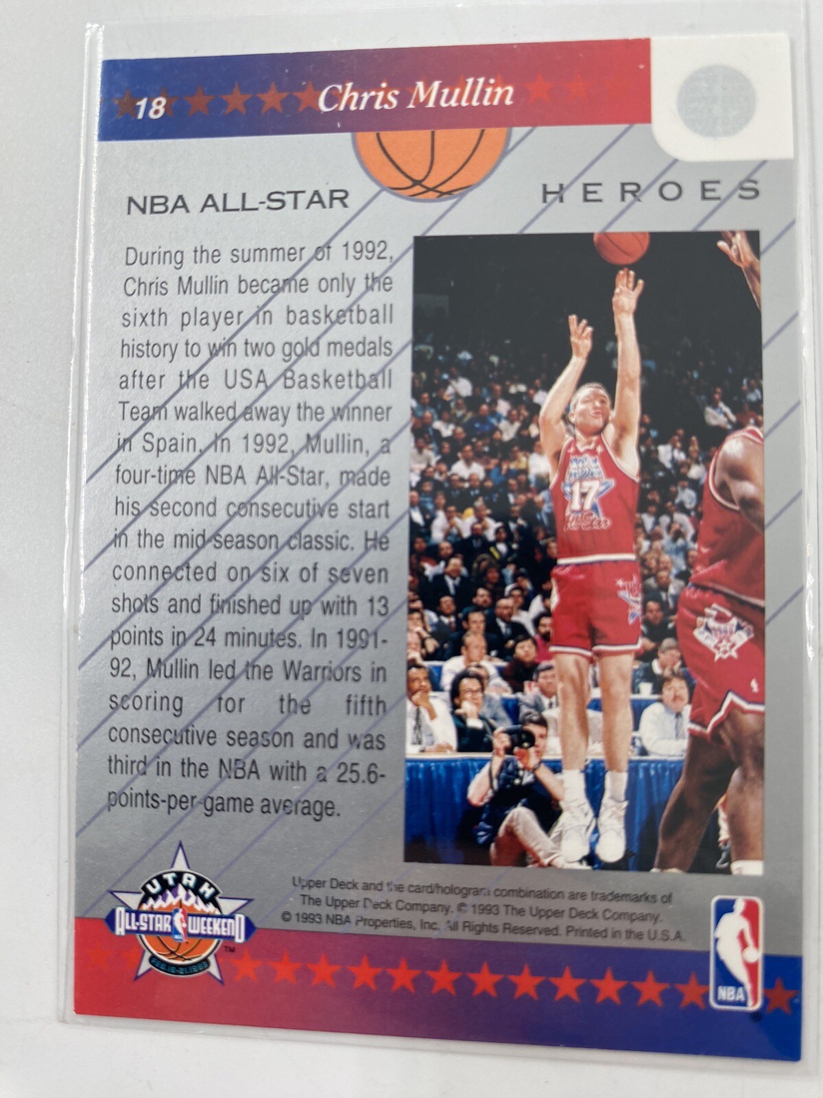 Chris Mullin - NBA All-Star Heroes- Upper Deck Card #18 | eBay