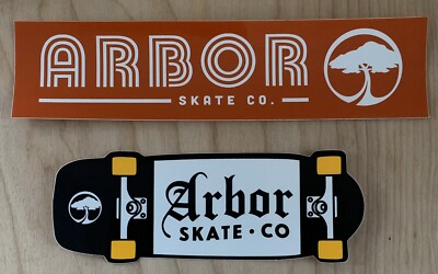 Arbor Skateboard Company Logo Sticker Decal Lot of 2 Snowboard ...