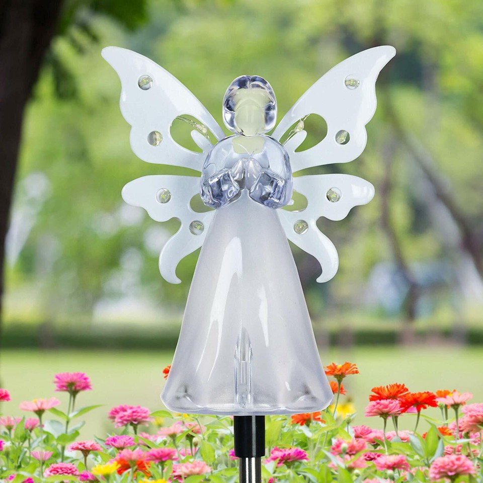 Solar Angel Lights by Eternal Light Memorial Light for Grave or Garden ...