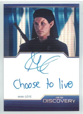 Star Trek Discovery S4 Inscription card Mimi Cote Chose to live 11-25 ...