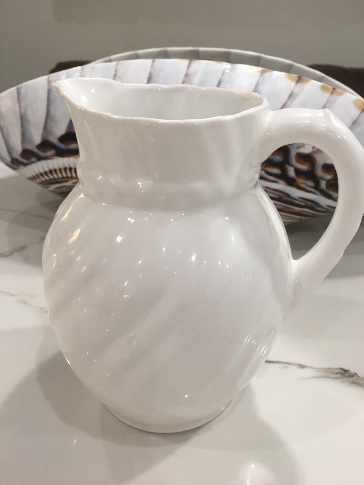 LAURA ASHLEY WHITE ROPE TWIST PORCELAIN PITCHER MADE IN ENGLAND | eBay