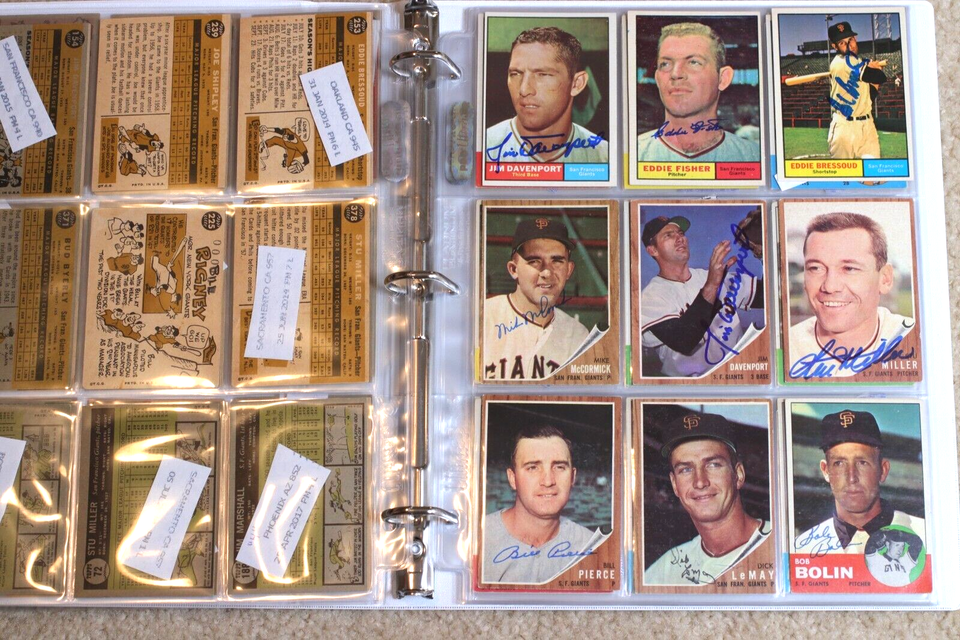 Huge Lot of 76 Signed Cards SF Giants VINTAGE AUTO'S TOPPS 1957-70 Team ...