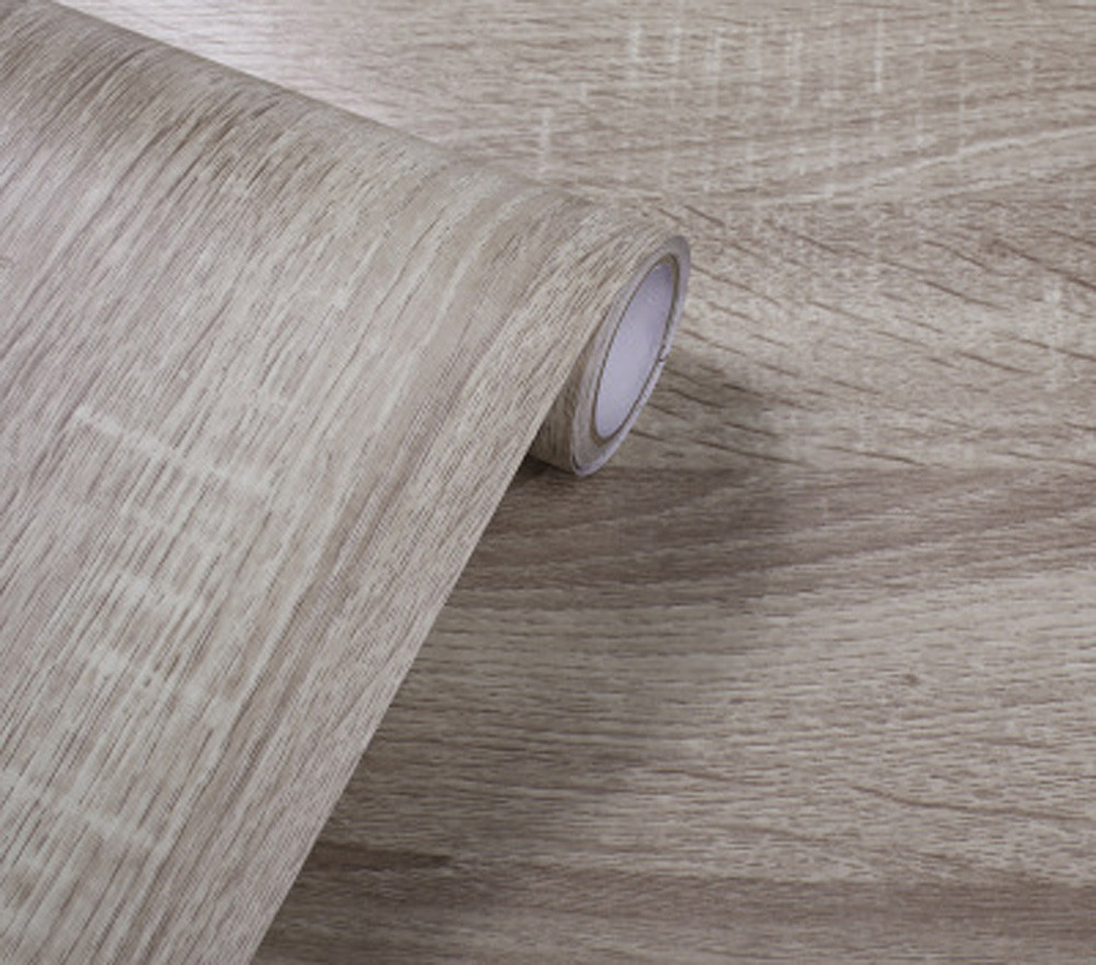 Waterproof Self-adhesive Wallpaper Furniture Cabinet Wood Grain Sticker ...