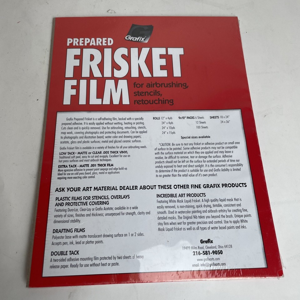 Grafix Extra Tack Frisket Film 9"X12" 6/Pkg-Matte | eBay