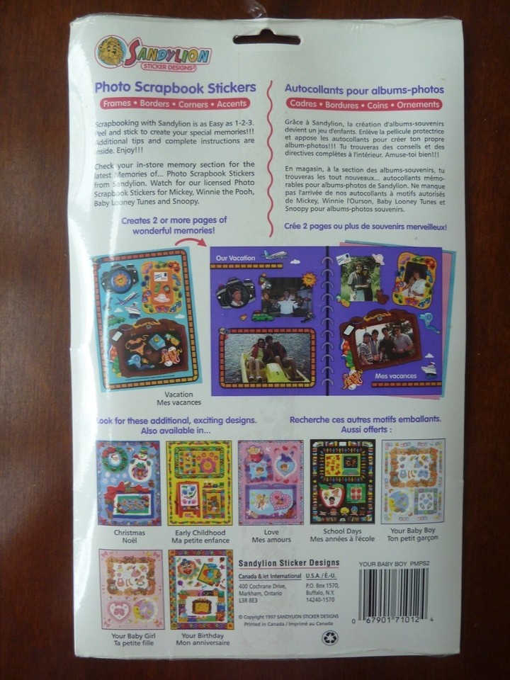 Sandylion Stickers Fun Frames Borders New Baby Teddy Bears HTF ...