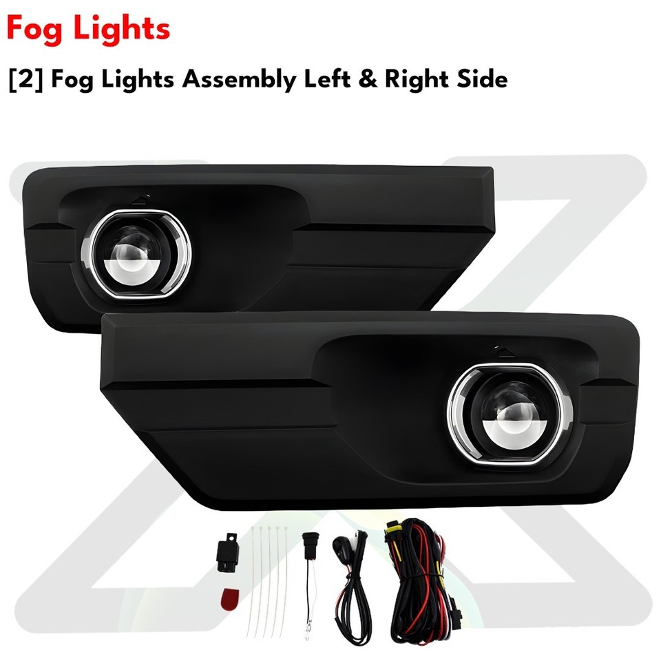 Front Bumper Cover Primed Plastic & Fog Lights Kit For 2013-2016 GMC ...