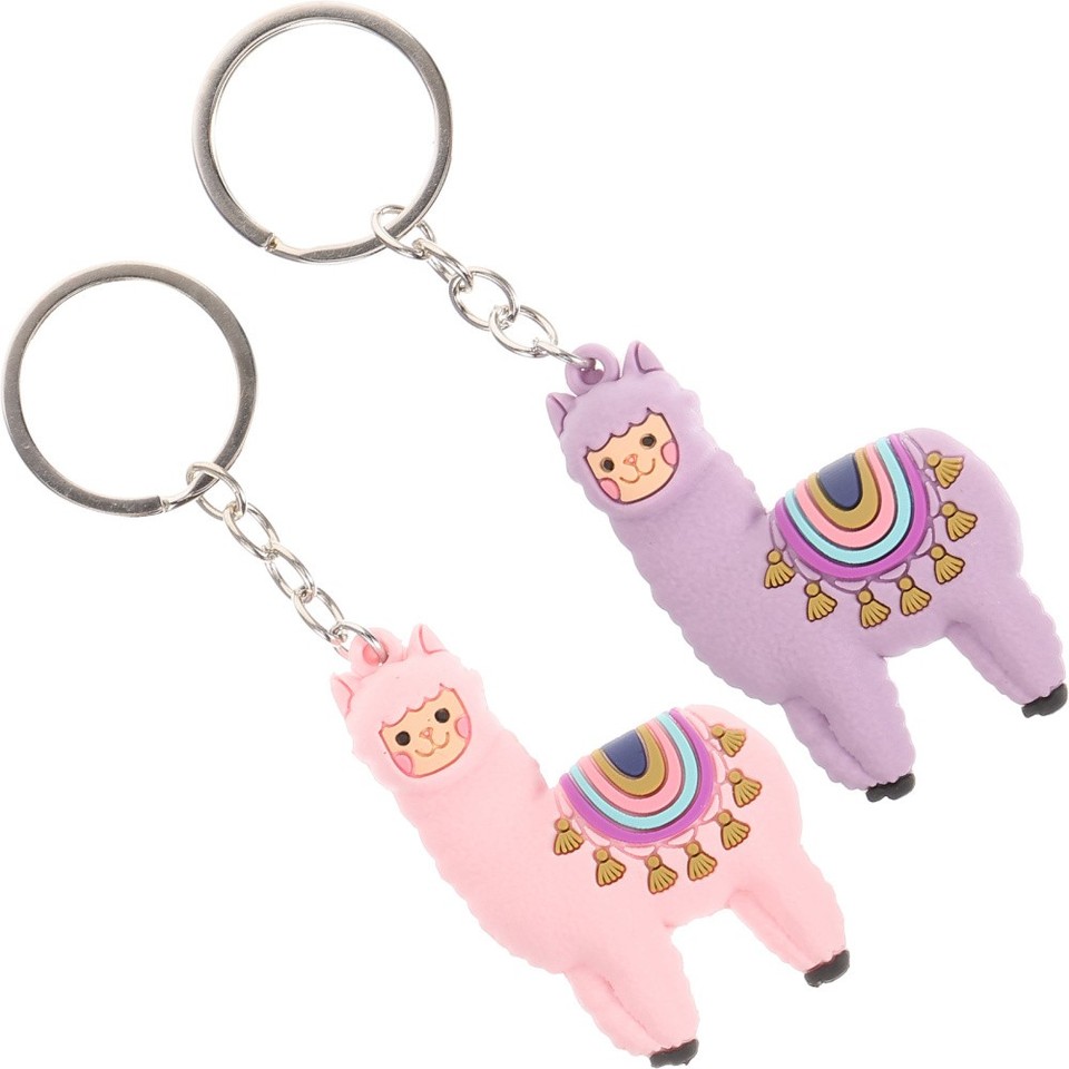 4 Pcs Alpaca Key Chain Key Pendant Decoration Cartoon alpaca key chain ...