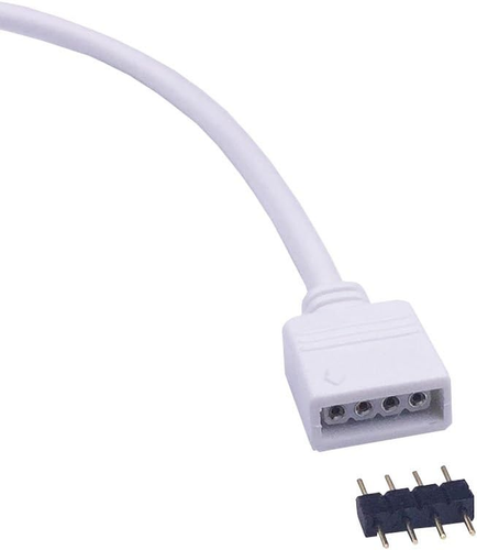 4 Pin LED Splitter Cable - RGB LED Strip 2 Way Splitter, 12Inch, White ...