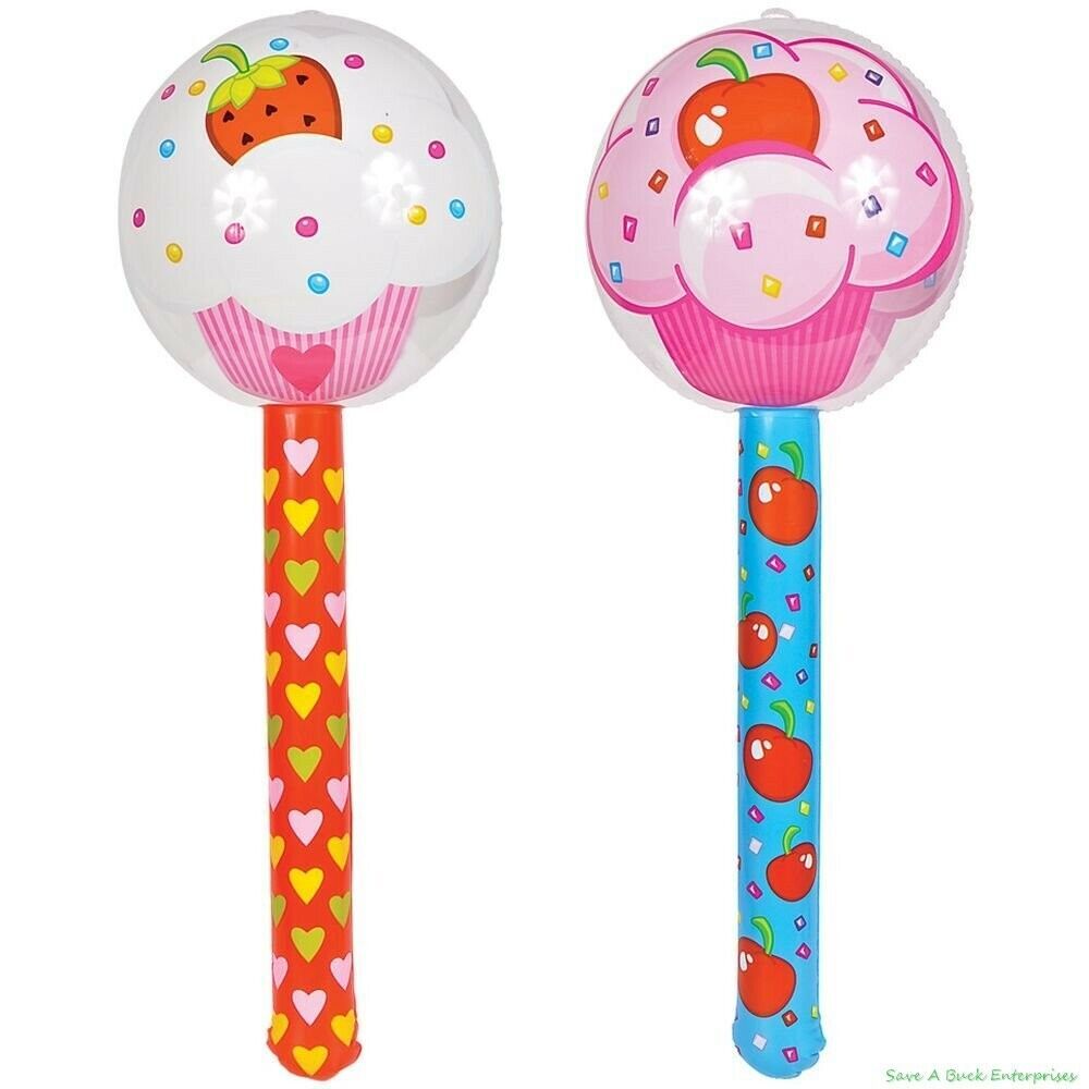 2 Cupcake cake Lollipop Sucker Inflatable kids Birthday CANDY prop | eBay