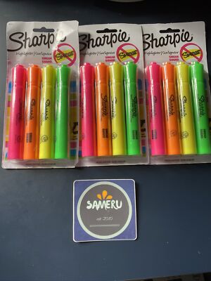 NEW SHARPIE HIGHLIGHTER 4 PACK LOT OF 3 FREE SHIPPING USA SELLER ...
