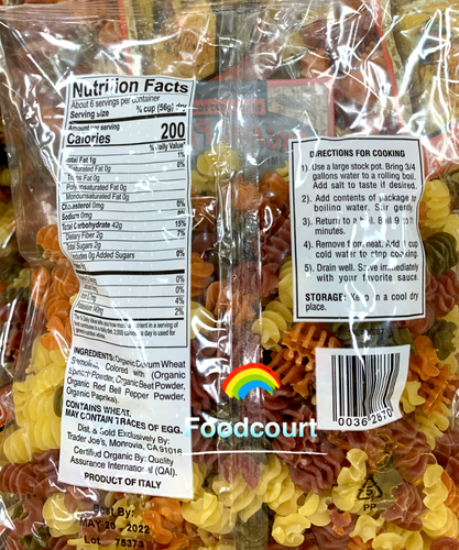 Trader Joe's Organic Pasta Vegetable Radiatore 12 oz | eBay