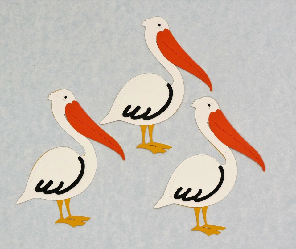 Pelican Die Cut Embellishment Paper Cardstock Scrapbook Cardmaking 3 ...