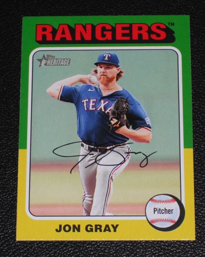2024 Topps Heritage Jon Gray Short Print SP Card #66 Texas Rangers | eBay