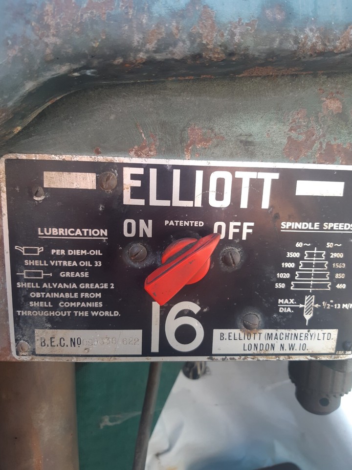 ELLIOTT PROGRESS 16 PILLAR DRILL | eBay UK