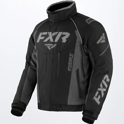 FXR Men's Octane Snowmobile Jacket Black/Charcoal 220014-1008 CLEARANCE ...