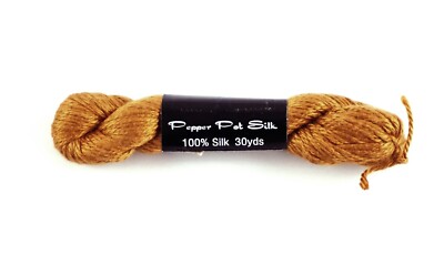 PEPPER POT SILK #144 Gold Single Ply 30 Yd. Needlepoint Stitching ...