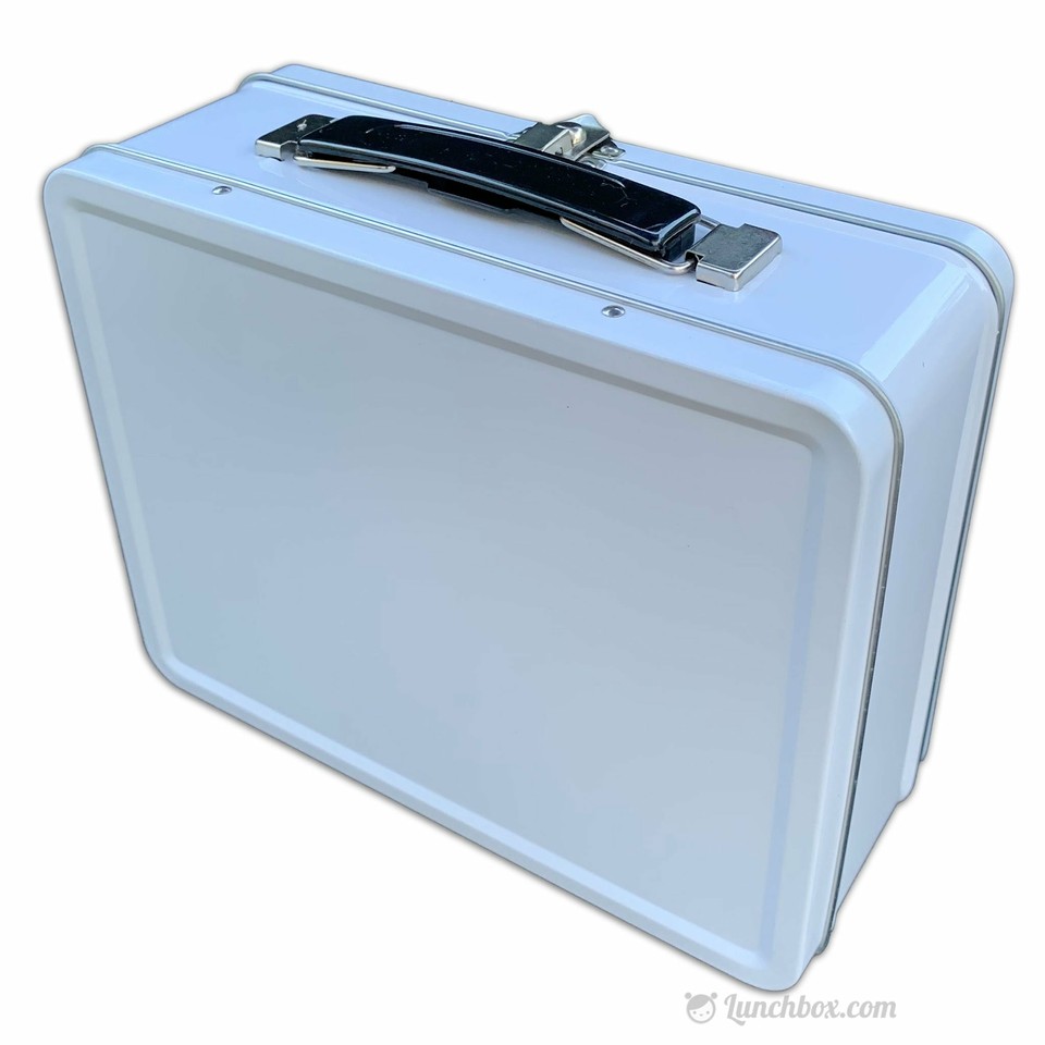 Medium Metal Lunch Box - Plain White Lunchbox Customization and ...