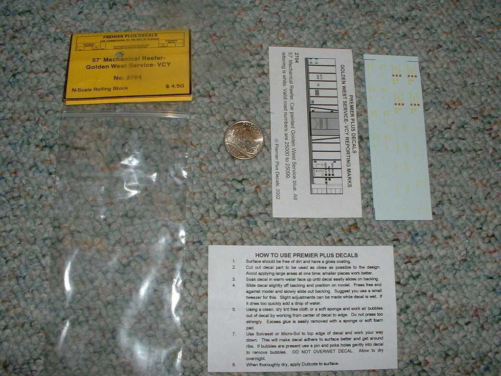 Premier Plus decals N #2704 57' Mechanical reefer Golden West Service ...