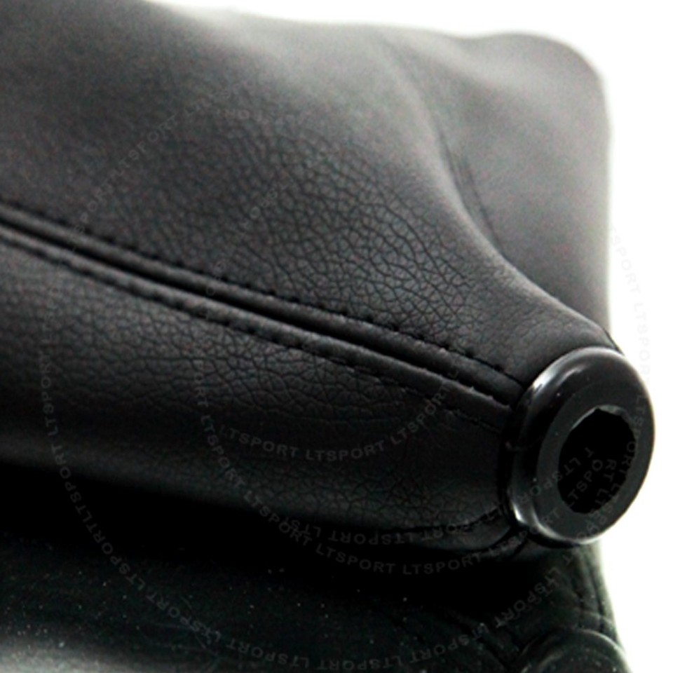 Black Transmission Gear Shift Knob Stick Shifter Boot Cover Red Stitch ...
