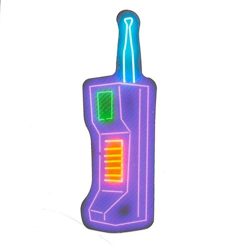 Neon Walkie Talkie Vinyl Sticker Retro 80s Radio Decal Synthwave Glow ...