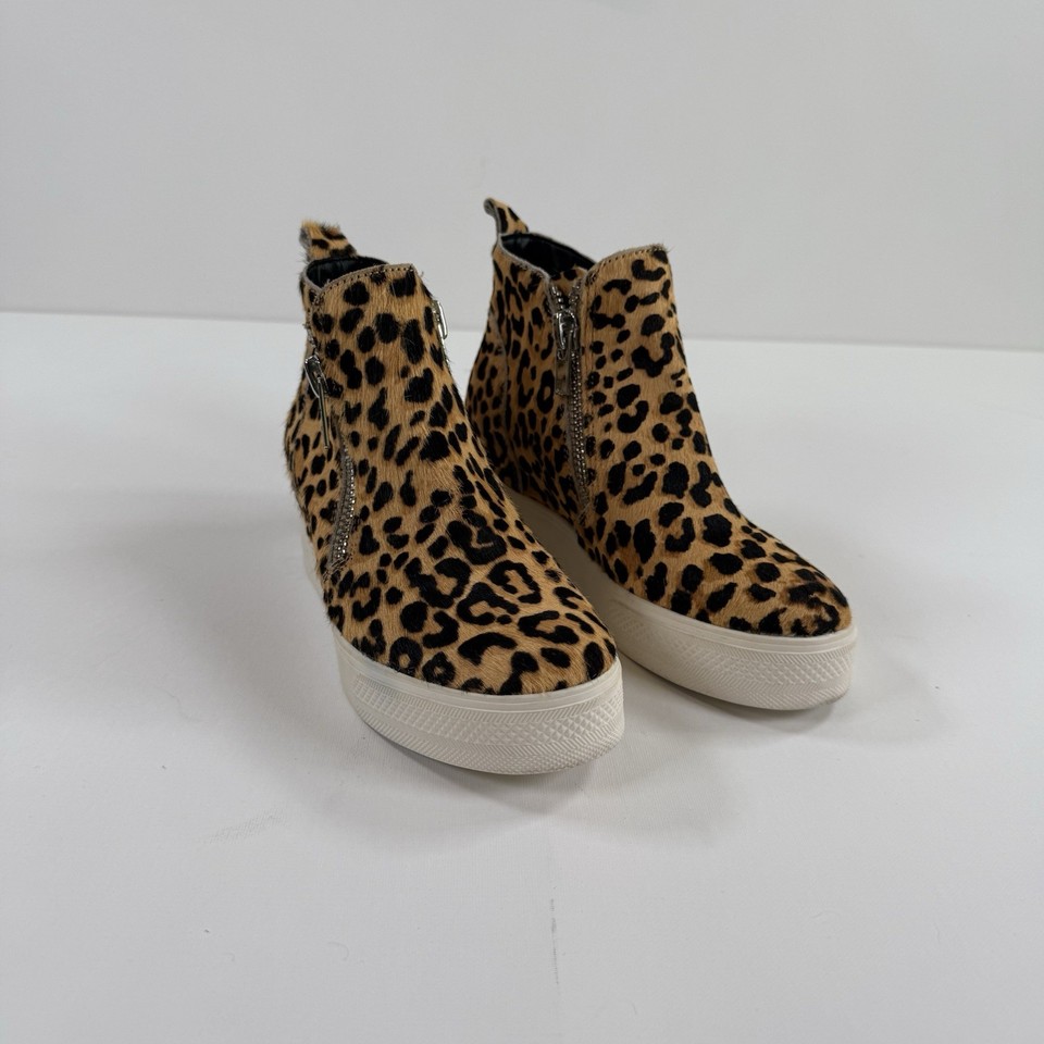 Steve Madden Leopard Print Cow Hair Booties Women's 6.5M Streetwear ...