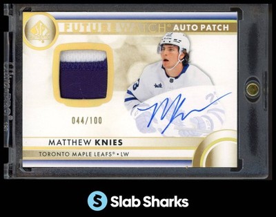 2023 SP AUTHENTIC #107 MATTHEW KNIES FUTURE WATCH PATCH AUTO ROOKIE RC ...