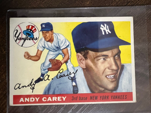 1955 Topps Baseball #20 Andy Carey New York Yankees VGEX+- EX CLEAN ...