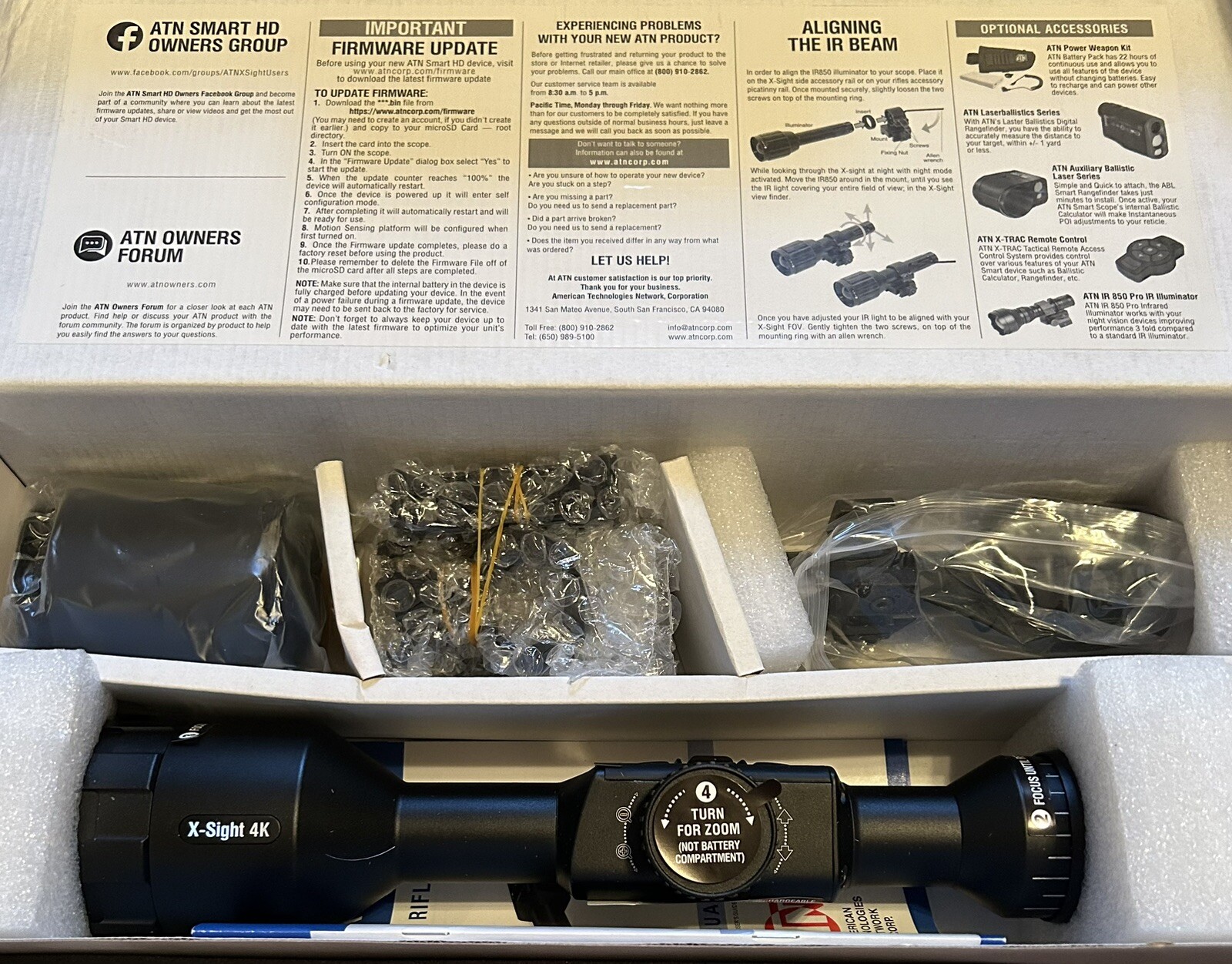 ATN Scope X-sight 4k Pro With Ultra HD Optics 3-14x (DGWSXS3144KP ...