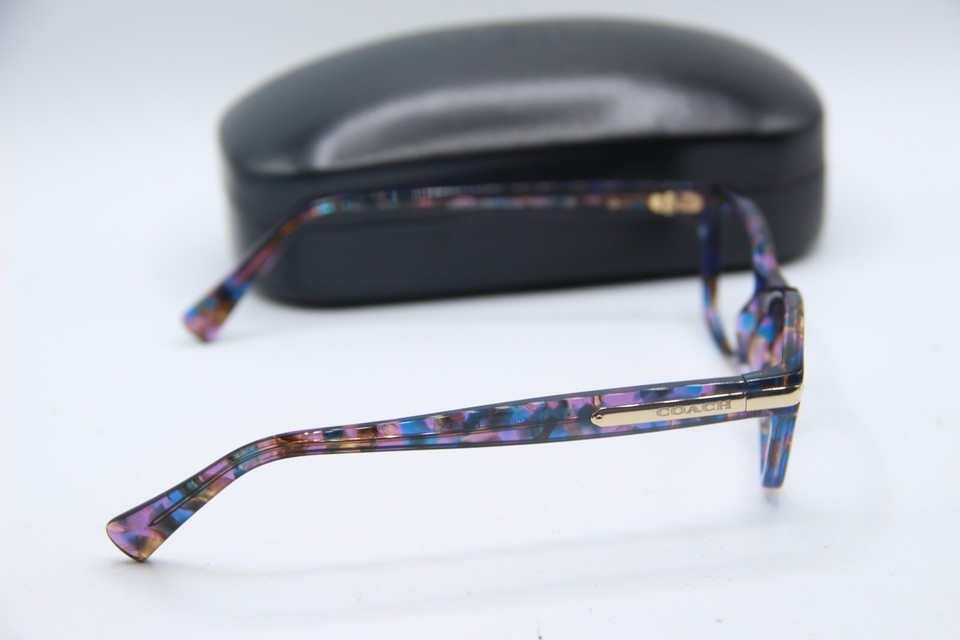 NEW COACH HC 6065 5288 PURPLE CONFETTI BLUE AUTHENTIC FRAMES EYEGLASSES ...