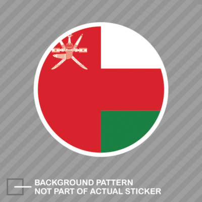 Round Omani Flag Sticker Decal Vinyl Oman OMN OM | eBay