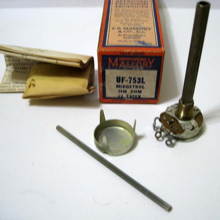 Mallory ® UF-753L Midgetrol 75 K Ohm # 4 Taper Pot Potentiometer ...