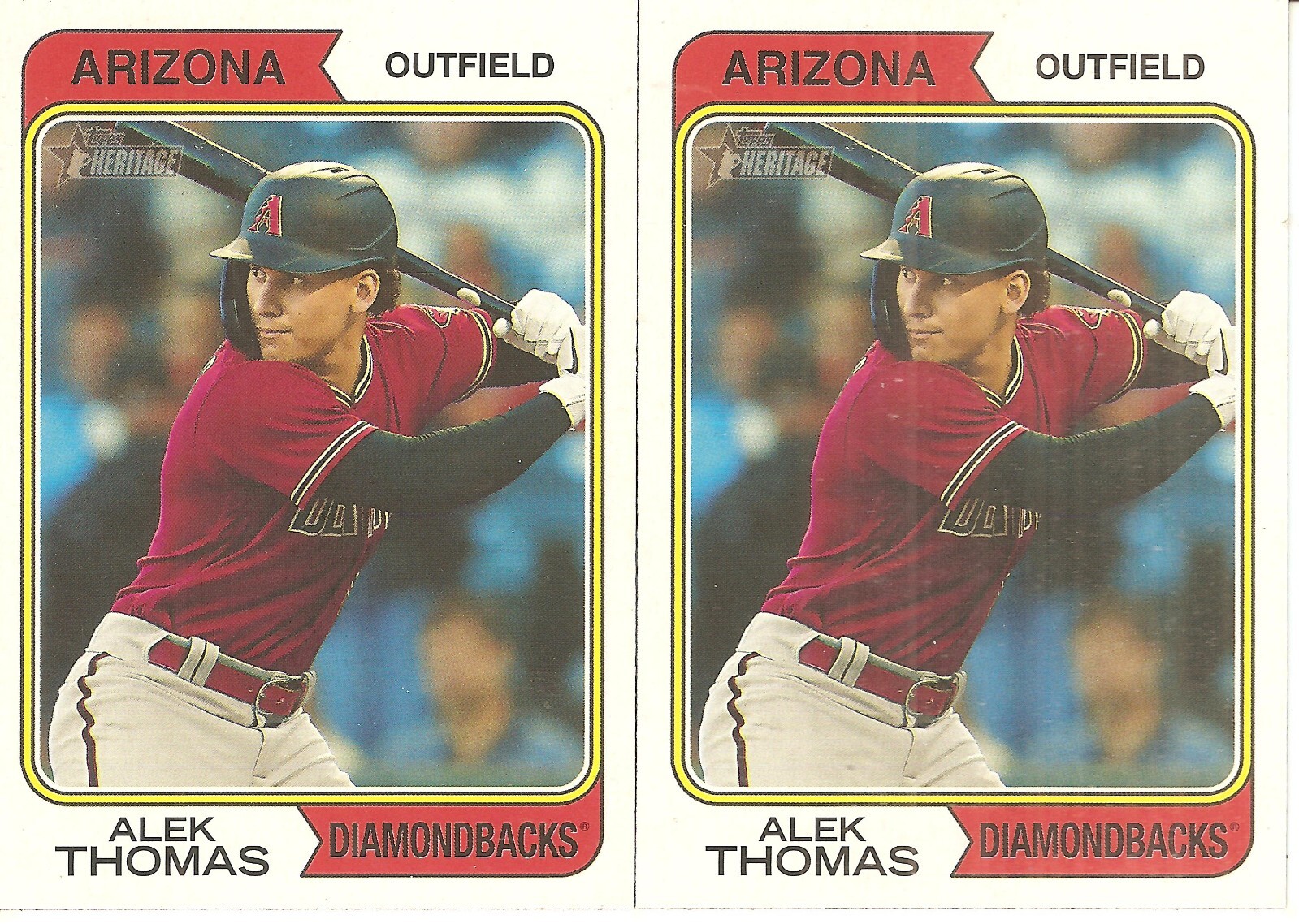 2 CARD 2023 TOPPS HERITAGE ALEX THOMAS BASEBALL CARD LOT #6 | eBay
