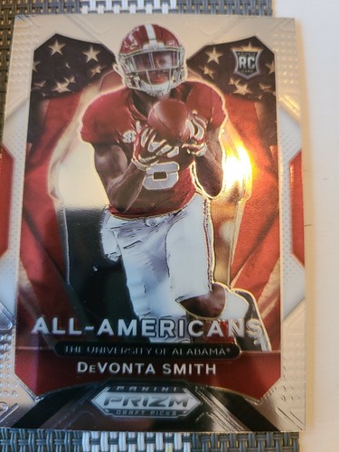 🔥DeVonta Smith 2021 Panini Prizm Draft Picks All-American Rookie Card ...