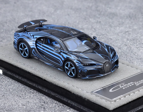 HH 1:64 Black Blue Chiron Super Sports 300+ Model Diecast Resin Car | eBay