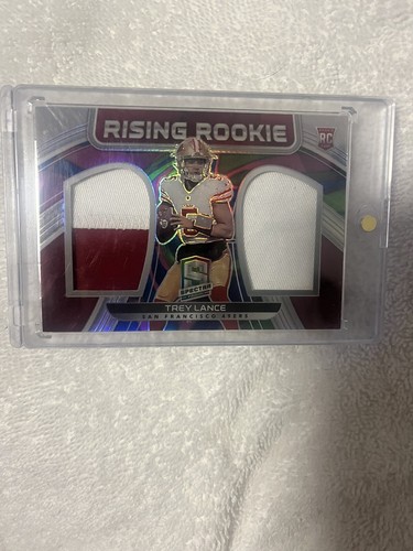 2021 Panini Spectra - Rising Rookie Materials #RRM-TRL Trey Lance 1/4 ...