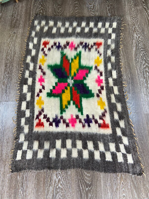 Vintage Lizhnyk 100% sheep wool, soft Ukrainian fleece - blanket size ...
