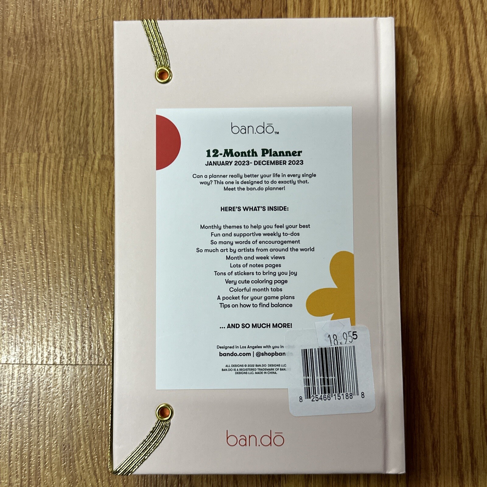 Bando 17 Month Aug 2020 Dec 2021 Classic Daily Planner Weekly Monthly ...