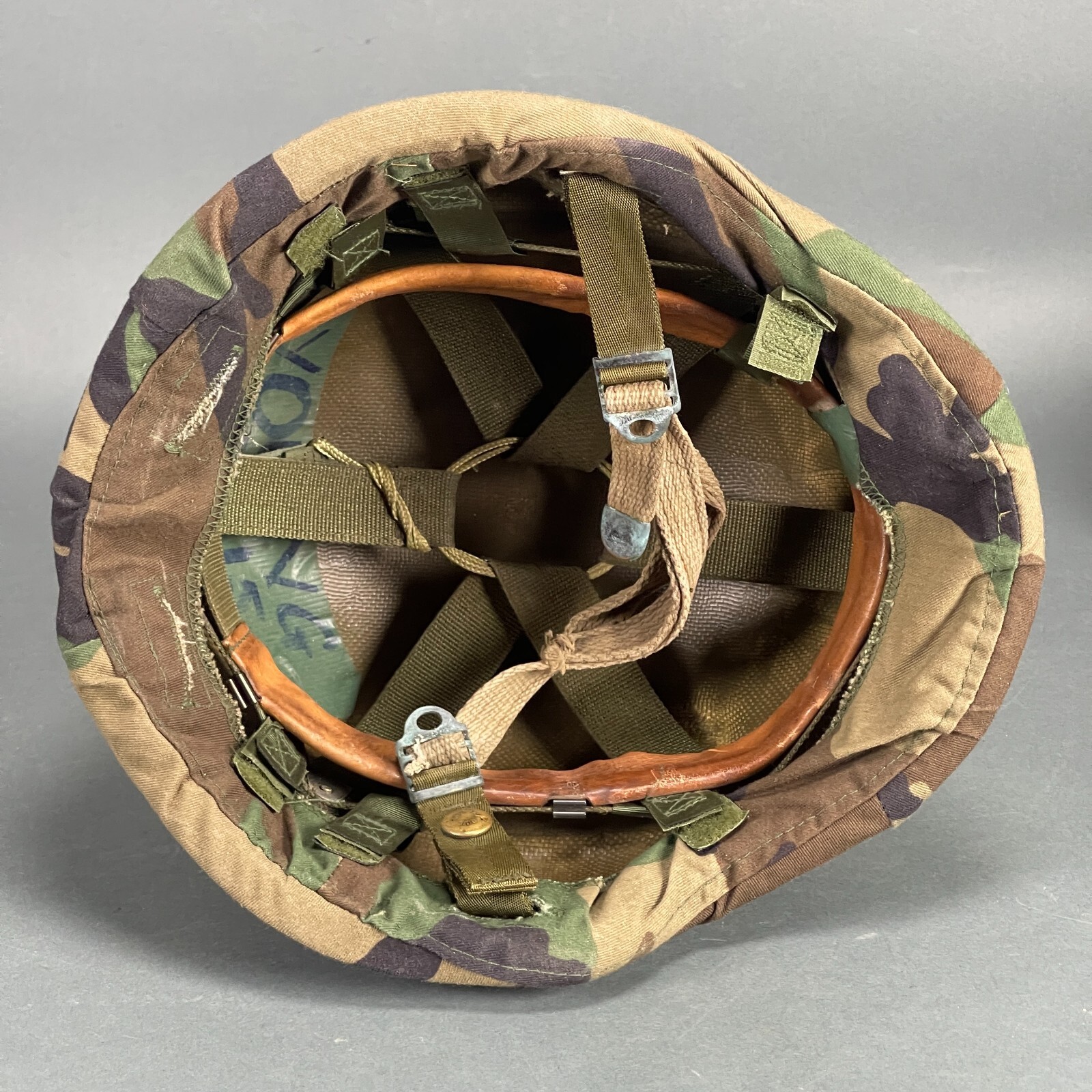 Vintage Army USMC Military PASGT Ballistic Helmet US Medium Camo Cover ...