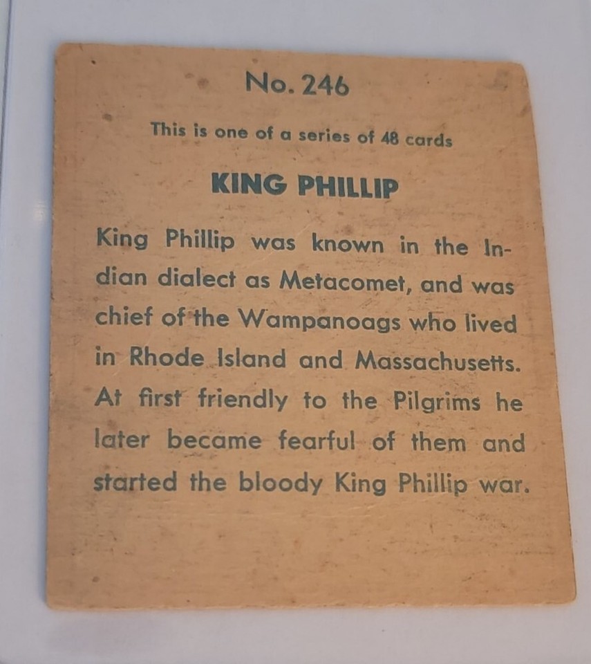 1933 R128 WESTERN SERIES #246 KING PHILLIP | eBay