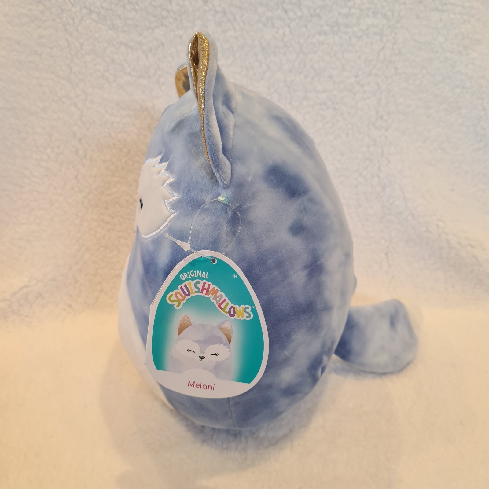 Squishmallows 8" inch Melani the Fox Blue Tie-Dye Sleepy Eye Squad ...