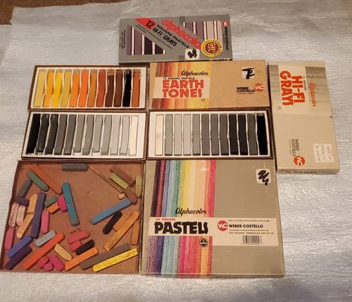 Alphacolor Pastels Weber Costello, 4 boxes-Earth Tones, 2x Hi-Fi Grays ...