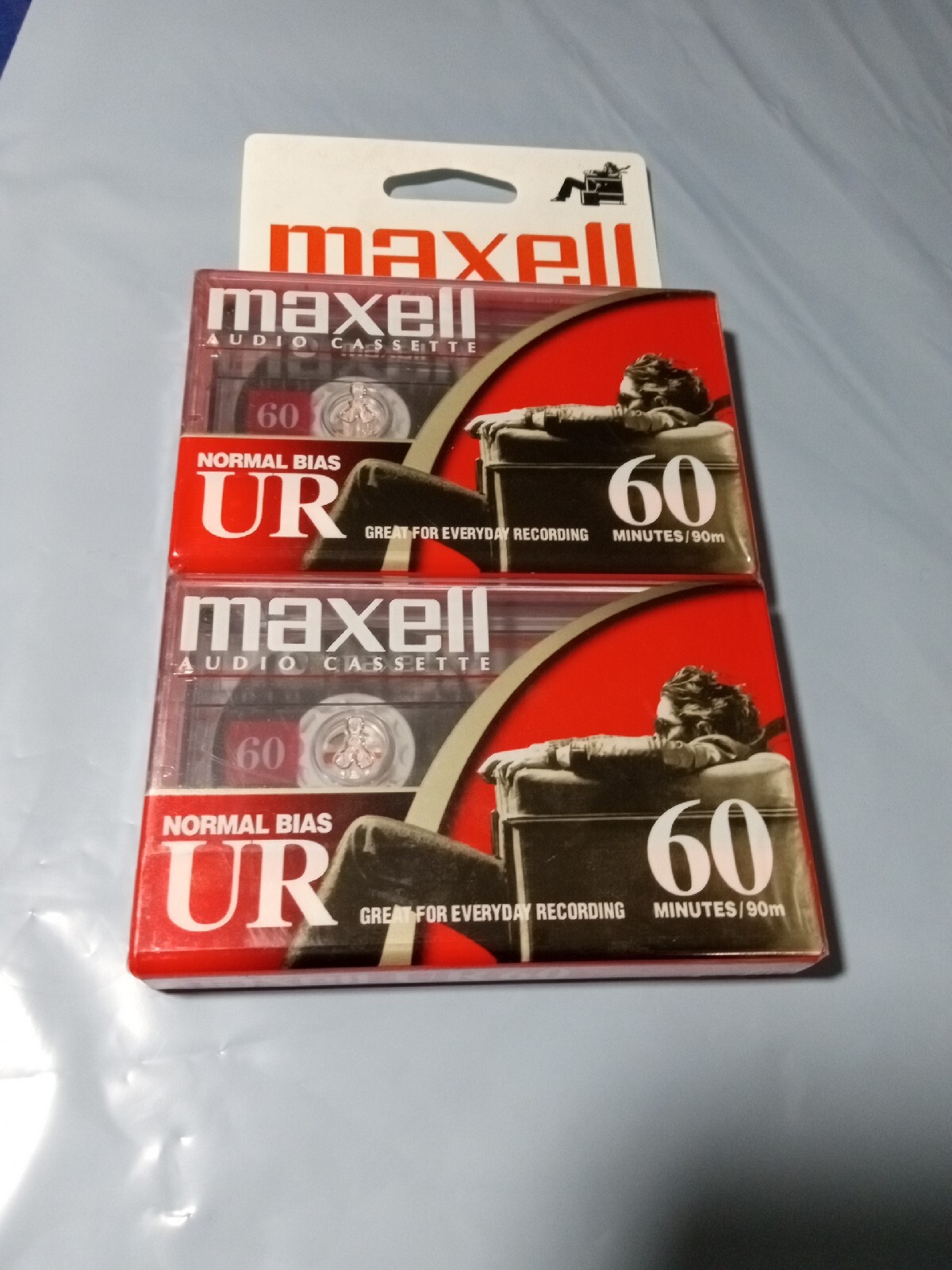 Maxwell Audio Cassette Recording Tapes UR 60 Normal Bias 2 PACK SEALED ...