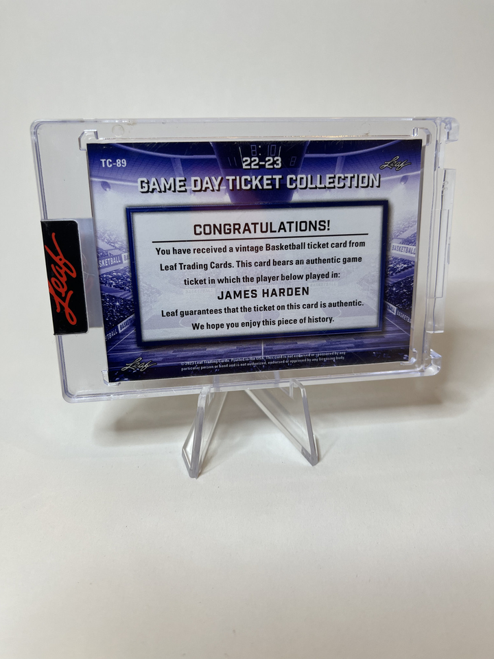 2022-23 Leaf Game Day Ticket Collection James Harden #TC-89 | eBay
