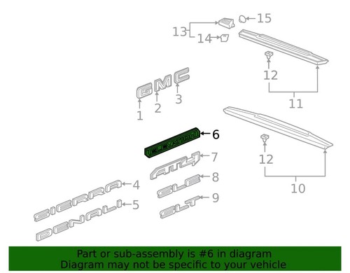GMC OEM 2019-2023 Sierra 1500 Canyon "ELEVATION" Emblem 84682639 New in ...