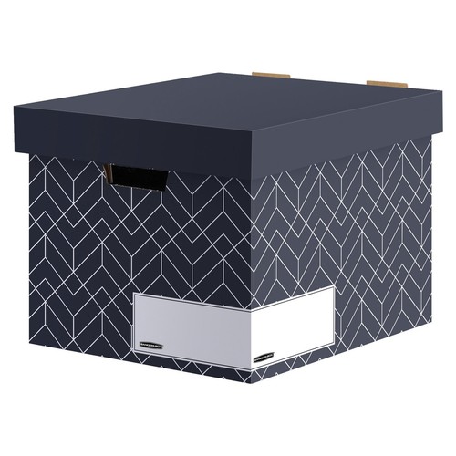 5 Strong Archive Storage Boxes with Lid Archive Boxes with Handles Blue ...