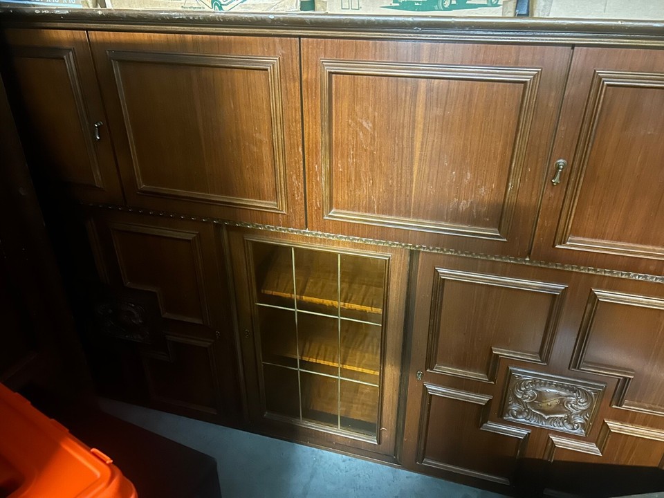 Antique German Schrank ”Shrunk" Wall Unit 1970s, Good Condition, 83" x ...