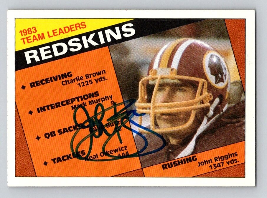 John Riggins 1984 Topps Autographed NFL card TTM/IP signature | eBay