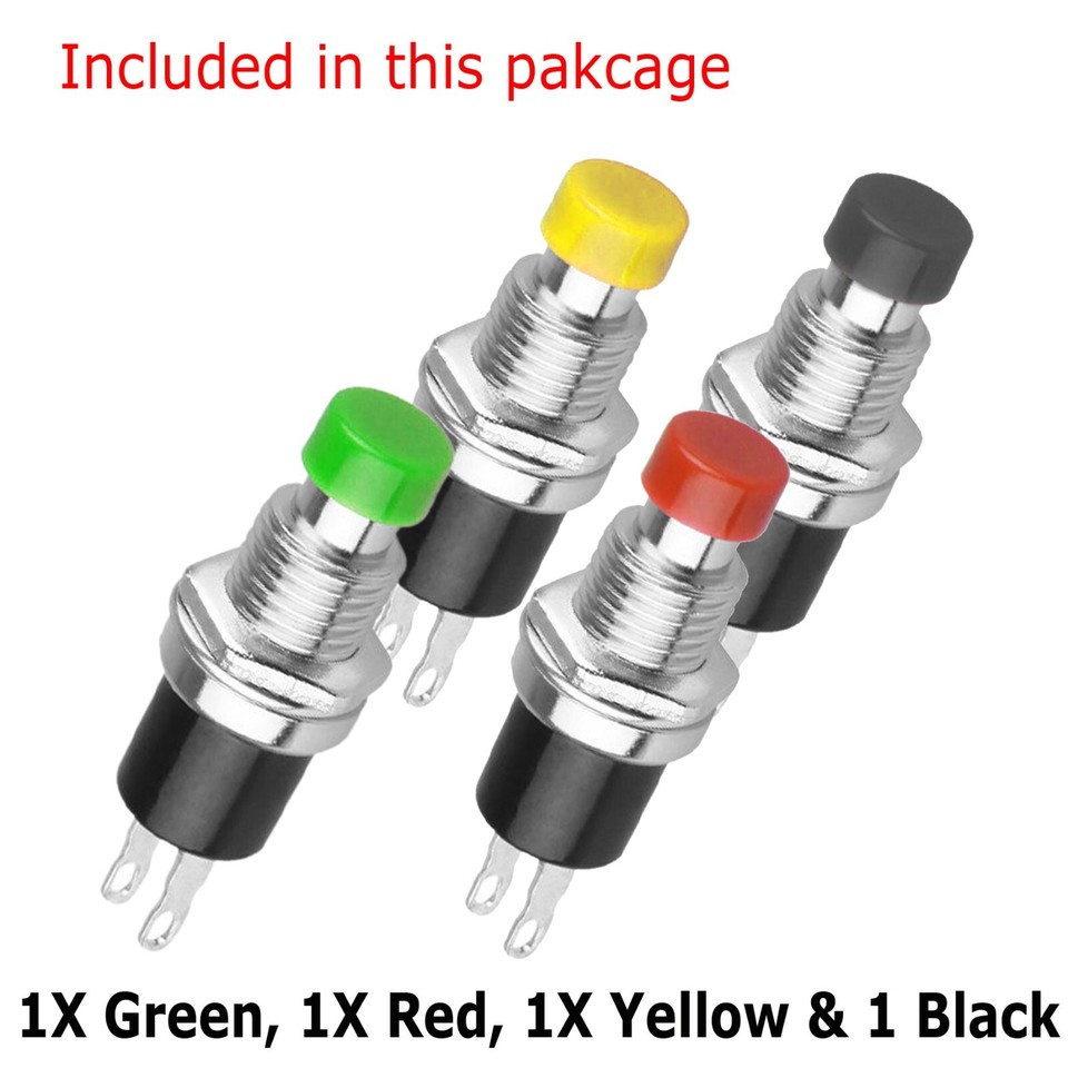 Push Button Red Green Yellow Switch Momentary On Off Push Button | eBay