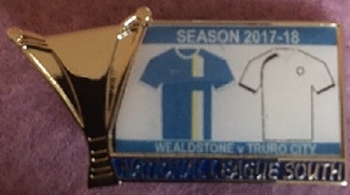 Truro City National League Sth 2017/2018 match day lapel badge v ...