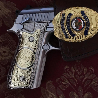 Custom Taurus PT-99 PT-92 PT-100 PT-101 Metal Grips Gold Nickel PT ...